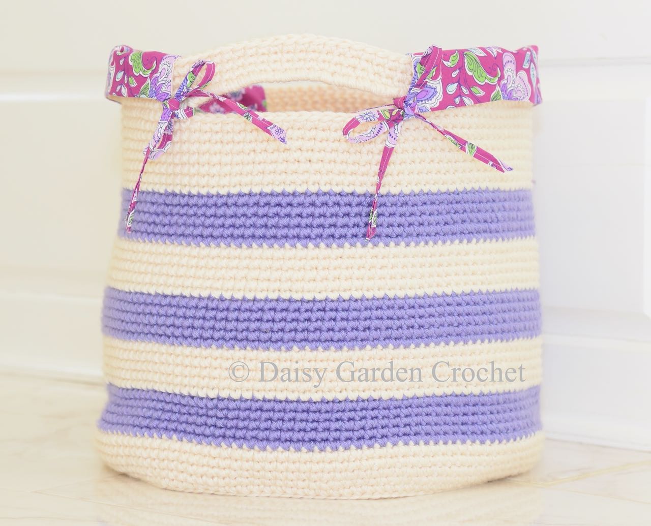 Lavender Laundry Crochet Basket – DaisyGardenCrochet